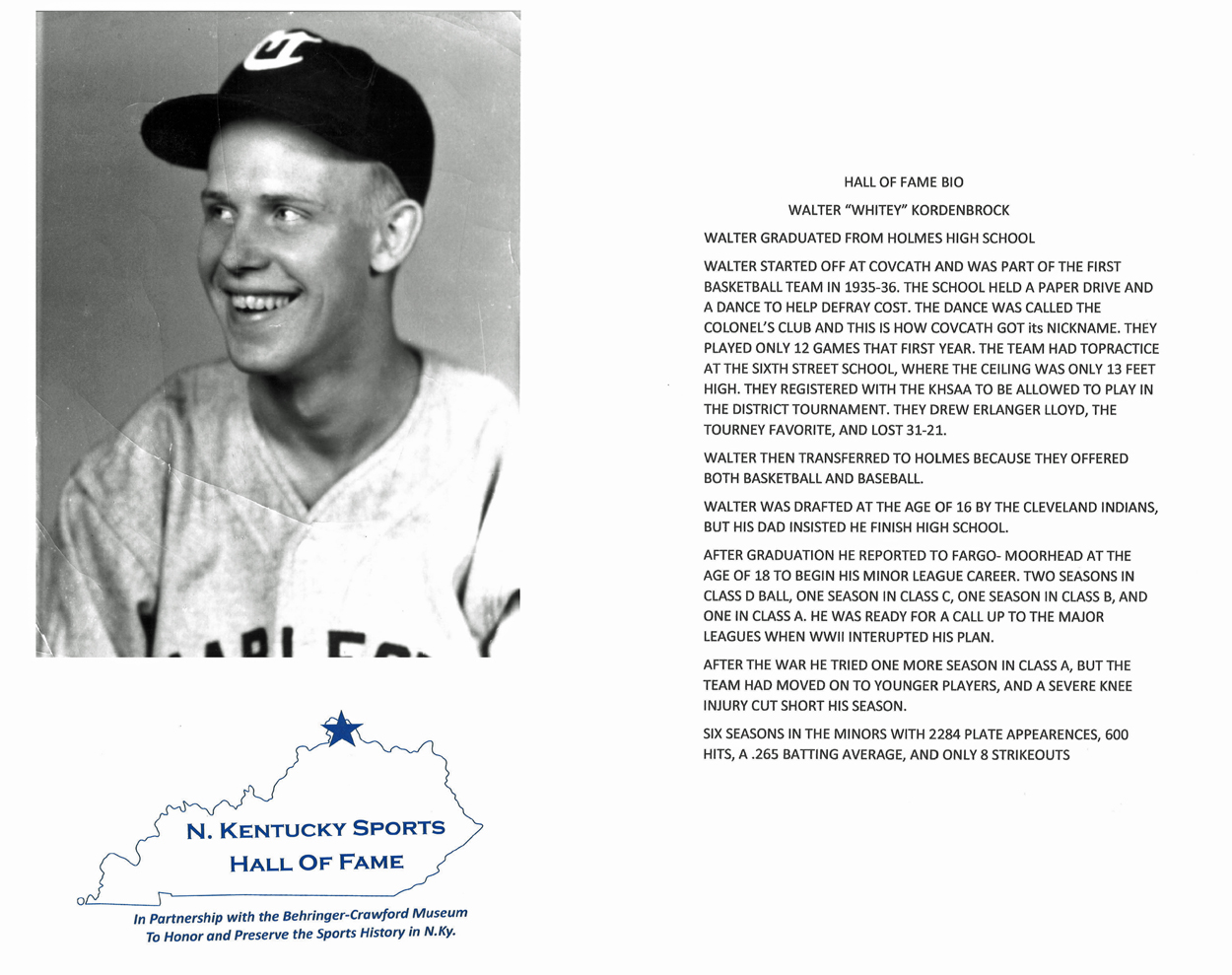 Hall of Fame Biographies K – L