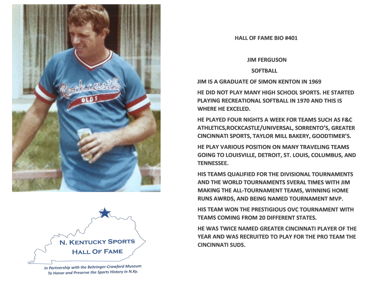 Hall of Fame Biographies C – F – Northern Kentucky Sports Hall of Fame