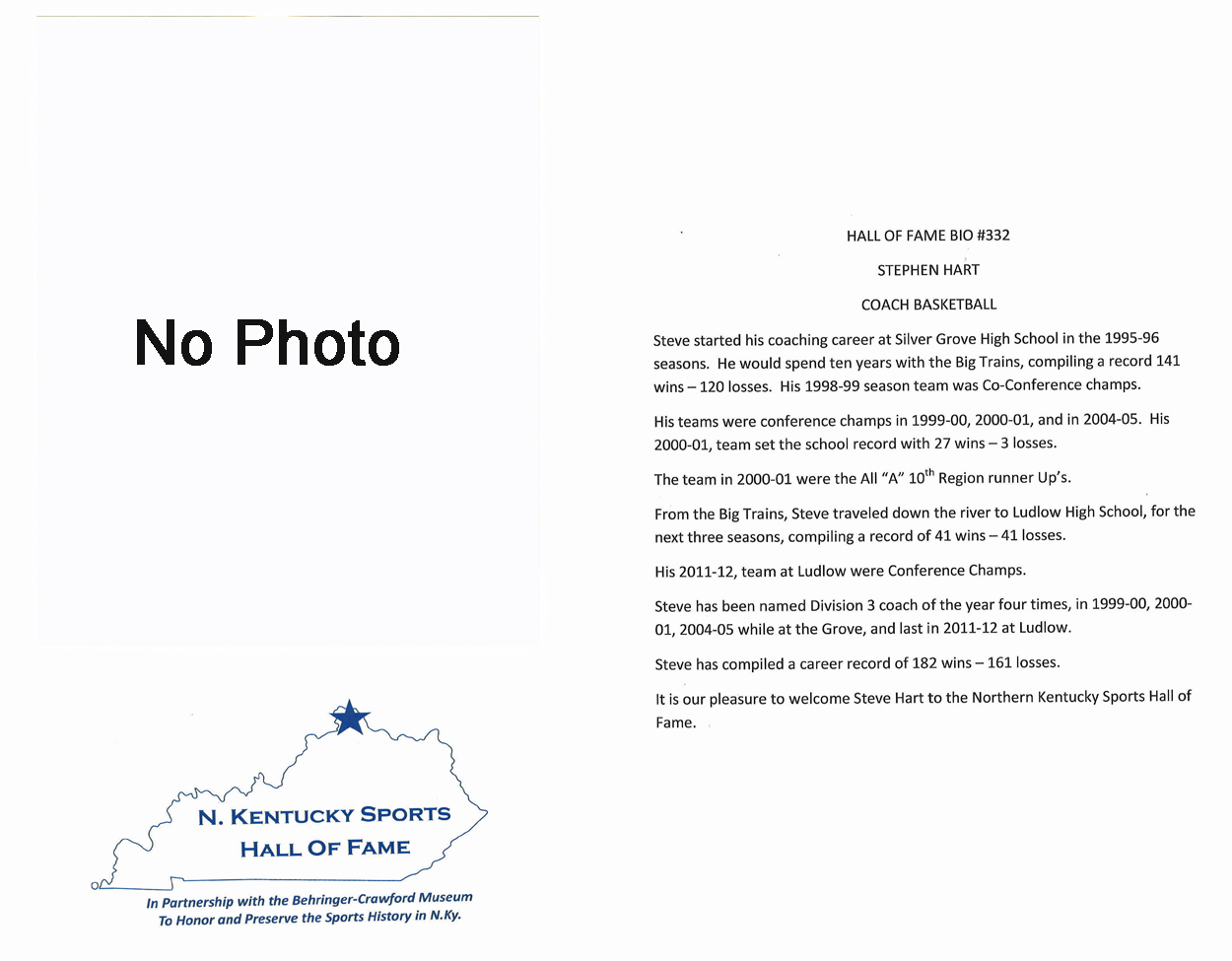 Hall of Fame Biographies G – J – Northern Kentucky Sports Hall of Fame